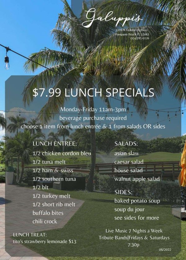 Lunch Menu | Galuppis